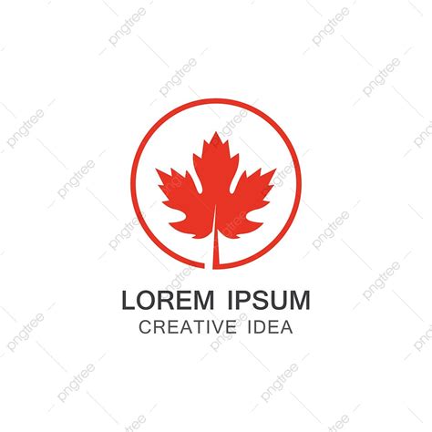 Red Maple Leaf Logo Illustration Tree National Season Png And Vector