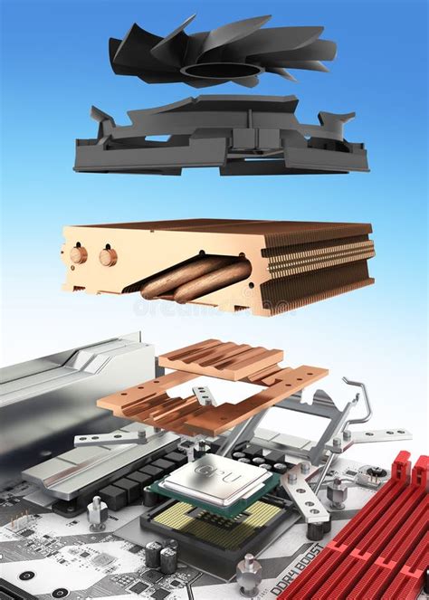 Cpu Disassembled Stock Illustrations 108 Cpu Disassembled Stock