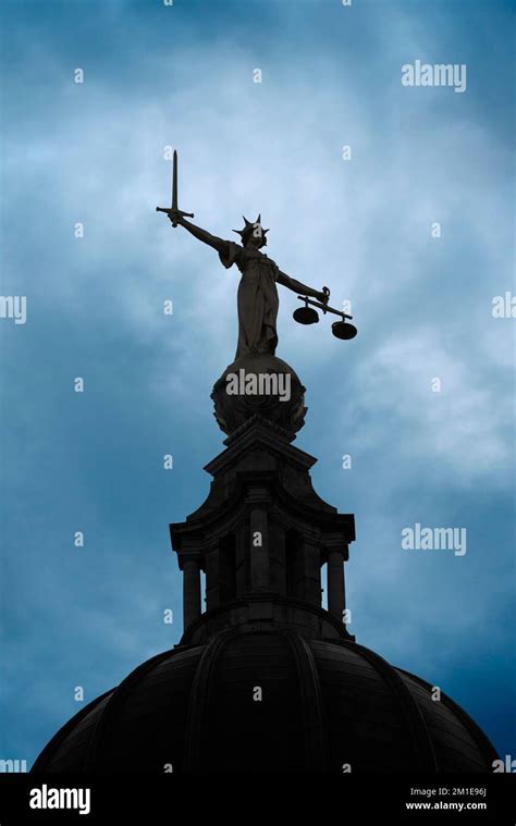 Lady Justice Statue On The Old Bailey Central Criminal Court London