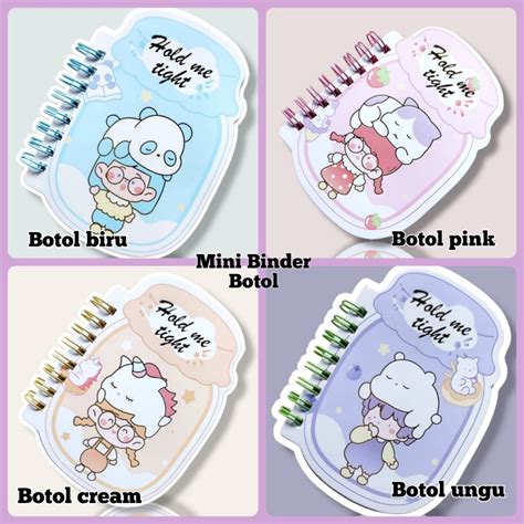 Jual Gem Mini Binder Book Notebook Binder Notebook Lucu Cartoon Diary Minibook Memo