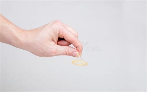 Safe Sex Condom In Man`s Hand Contraceptive Stock Image Image Of