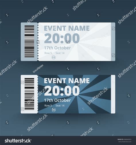 Ticket Template Concert Vector Illustration Stock Vector Royalty Free