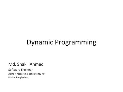 Dynamic Programming Pptx