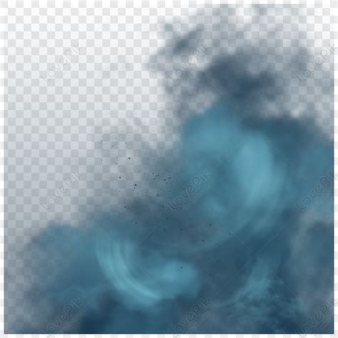 푸른 연기 일러스트가 경계 일러스트과립투안 우레이어링 Png 일러스트 무료 다운로드 Lovepik