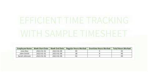 Mastering Effective Time Management With A Practical Timesheet Example