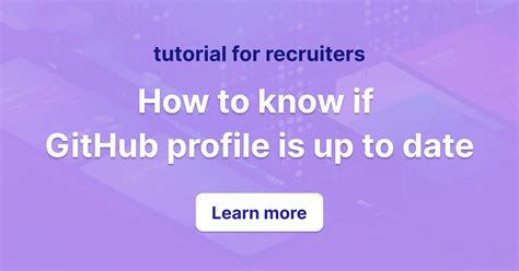 How To Know If A GitHub Profile Is Up To Date DevScanr