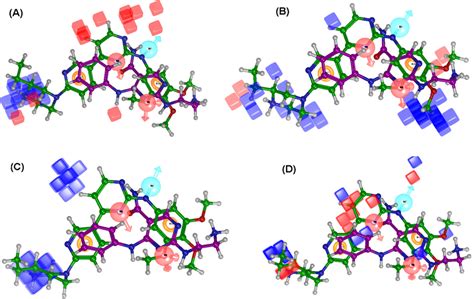 Contour Maps For 3d Qsar Models Generated Against Zap 70 Hydrogen Bond
