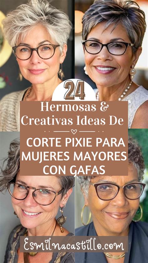 Los 15 Mejores Cortes Pixie Para Mujeres Mayores Con Gafas Gafas Para