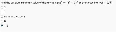 Find The Absolute Minimum Value Of The Function