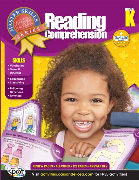 Master Skills Reading Comprehension Workbook Grade K