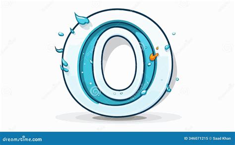 Linear Animated Number Zero Vector Symbol Cartoon
