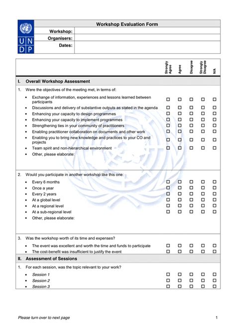 Workshop Evaluation Form Workshop Evaluation Form Doc Discover A Range Of Document Templates