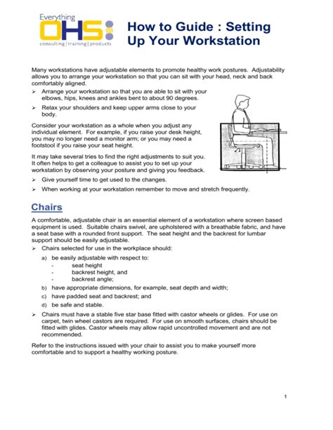How To Guide Setting Up Your Workstation