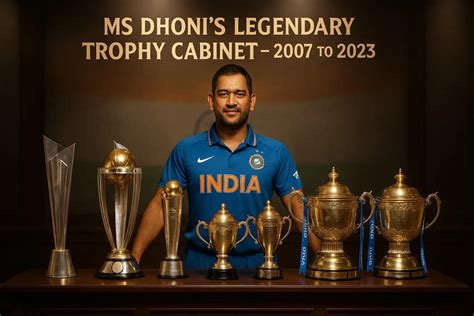 Ms Dhoni Trophy Collection All Titles From [2007 2023]