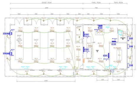 Detail Building Electrical Installation Layout 2d View Layout File