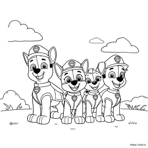 Gambar Mewarnai Karakter Paw Patrol
