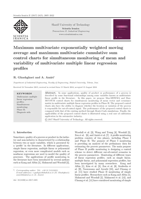 Pdf Maximum Multivariate Exponentially Weighted Moving Average And