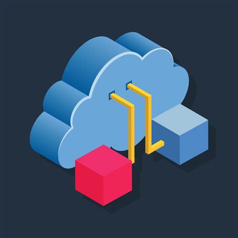 Cloud Network Isometric 3d Illustration 17198638 Vector Art At Vecteezy