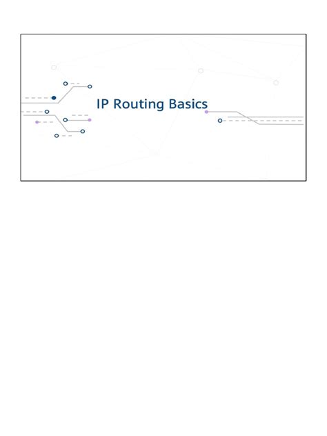 05 Ip Routing Basics Pdf Routing Ip Address