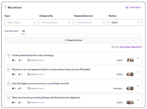 Actions Overview 15five Help Center