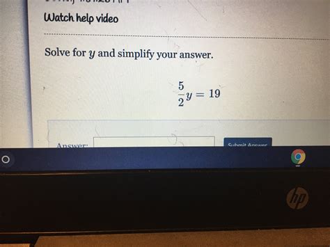 Answered Solve For Y And Simplify Your Answer Bartleby