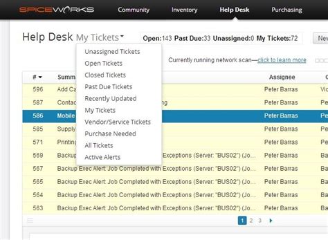 Tickets By Agent Spiceworks Support Spiceworks Community