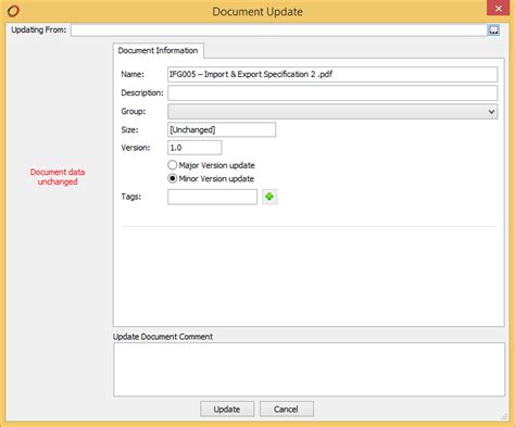 Document Update Impact Cad