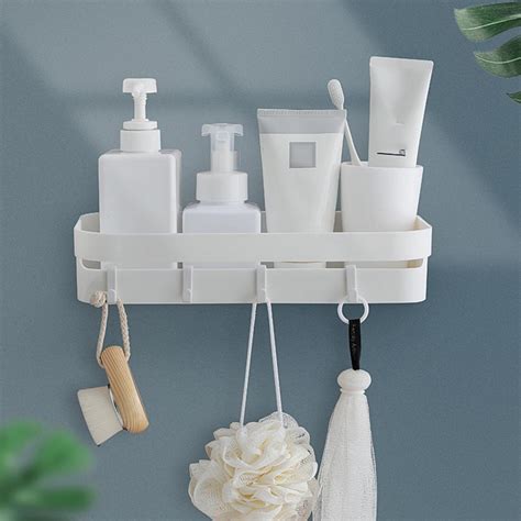 ชั้นวางของพลาสติก ทรงสี่เหลี่ยมผืนผ้า ไร้รอยต่อ สําหรับติดผนังห้องน้ํา Sneaky Th Thaipick