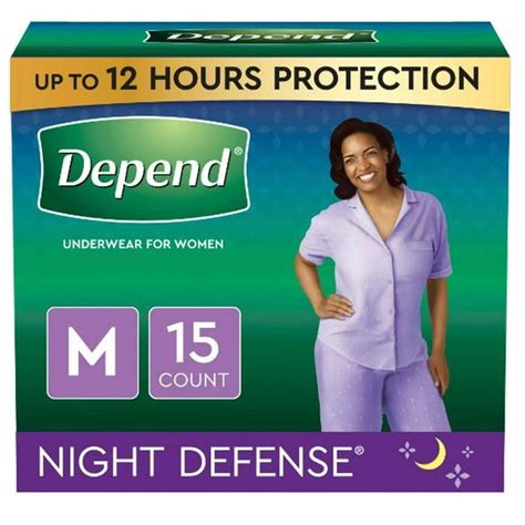 Depend Night Defense Adult Incontinence Underwear For Women Overnight