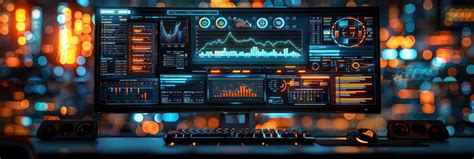 Streamlining Business Computer Monitor Displaying Analytics And Software Data Through