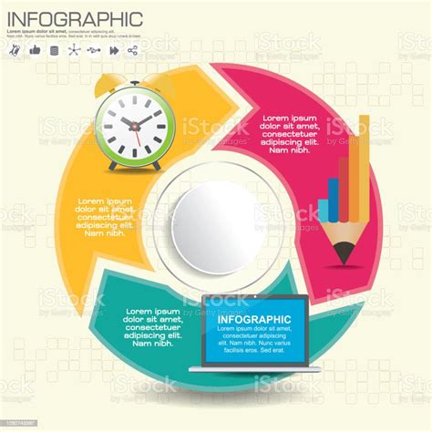 벡터 서클 인포그래픽입니다 다이어그램 그래프 프레젠테이션 및 차트용 템플릿입니다 비즈니스 개념 부품 단계 또는 프로세스 추상적 배경입니다 0명에 대한 스톡 벡터 아트 및