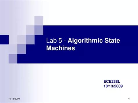 Ppt Lab 5 Algorithmic State Machines Powerpoint Presentation Free