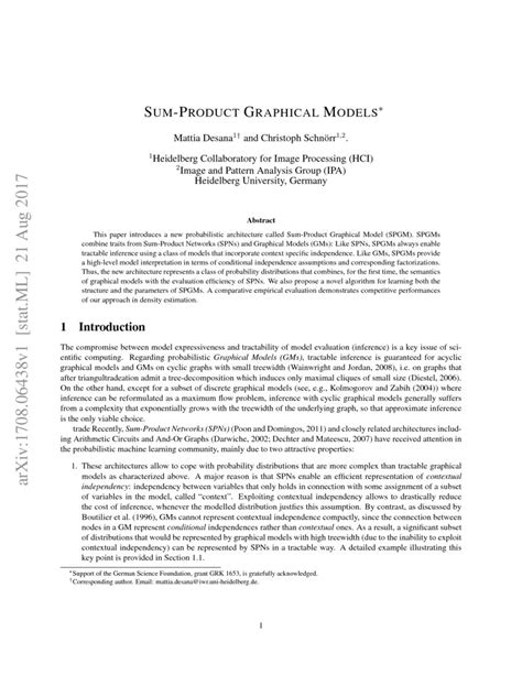 Sum Product Graphical Models Deepai