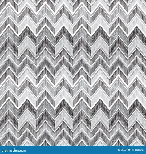 Abstract Geometric Seamless Pattern Fabric Doodle Zig Zag Line Stock Illustration