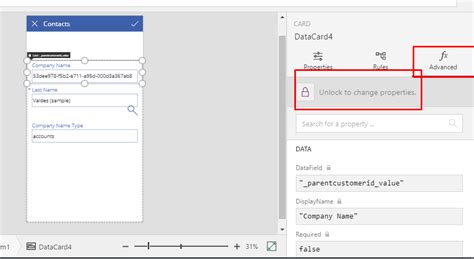 Now Select That Data Card Of Company Name And Set Its Default Value To Ifisblankfirst