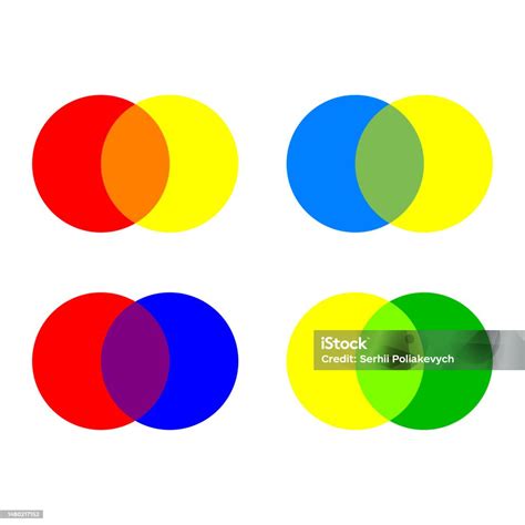 Colored Intersecting Circles Color Background Design Element Vector Illustration Stock