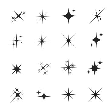 Brillo Y Centelleo De Estrellas Png Dibujos Estrellas Magia Siluetas
