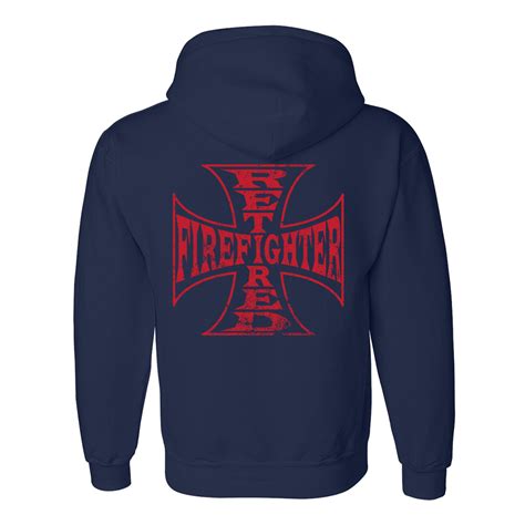 Retired Firefighter Cross Premium Hoodie
