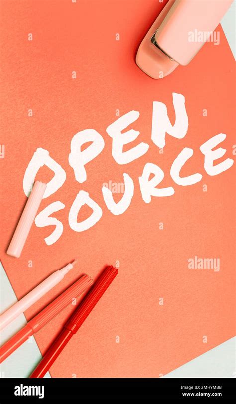 Text Caption Presenting Open Source Business Concept Denoting Software