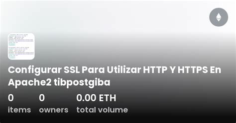 Configurar Ssl Para Utilizar Y En Apache2 Tibpostgiba