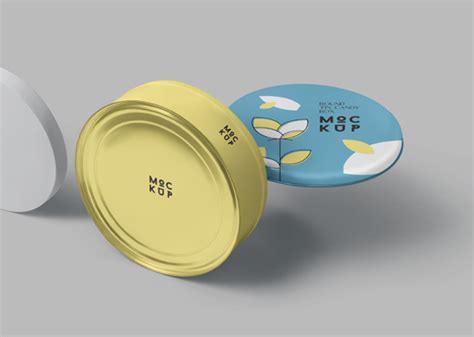 Customizable Round Tin Candy Box Mockups Series Zippypixels