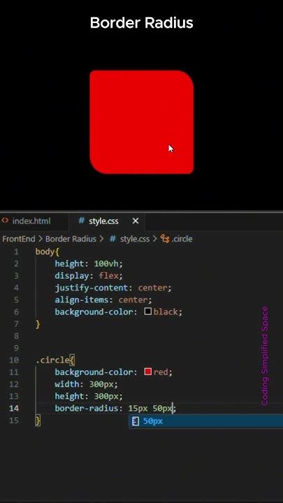 10 100 frontend concepts border radius css html frontend tutorial shorts youtube