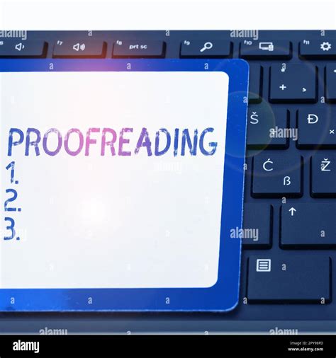 Conceptual Display Proofreading Business Approach Act Of Reading And Marking Spelling Grammar