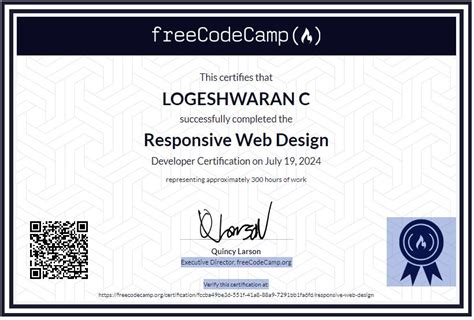 Logeshwaran C On Linkedin Freecodecamp Responsivewebdesign Webdevelopment Certification