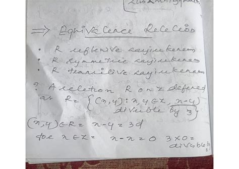 Equivalence Relation Discreat Maths Computer Science And