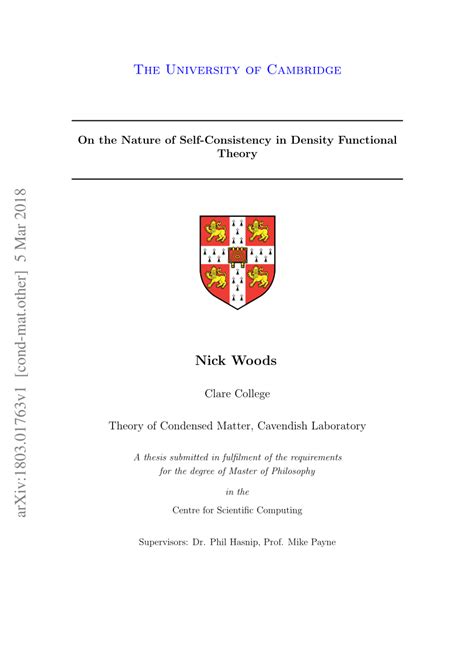 pdf on the nature of self consistency in density functional theory