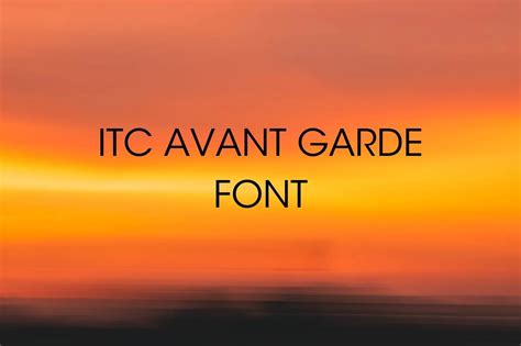 Itc Avant Garde Font Free Dwonload