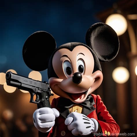 Mickey Mouse Holding A Gun Prompts Stable Diffusion Online