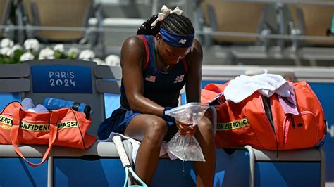 Coco Gauff Crashes Out After Call Correction In Round 3 Nbc Olympics