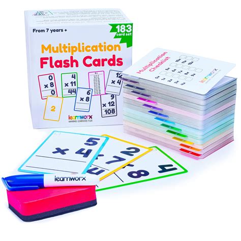 Multiplication Flash Cards 3rd Grade 4th 5th And 6th